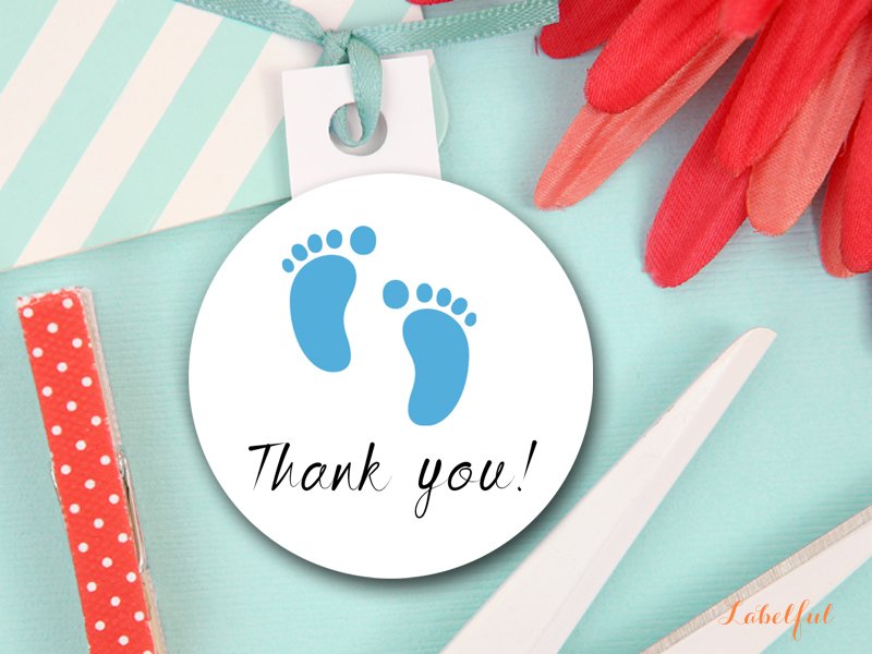 Blue Baby Feet Tags – Labelful
