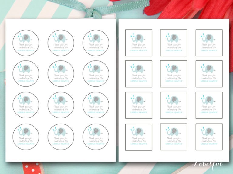 Blue Elephant Favor – Labelful